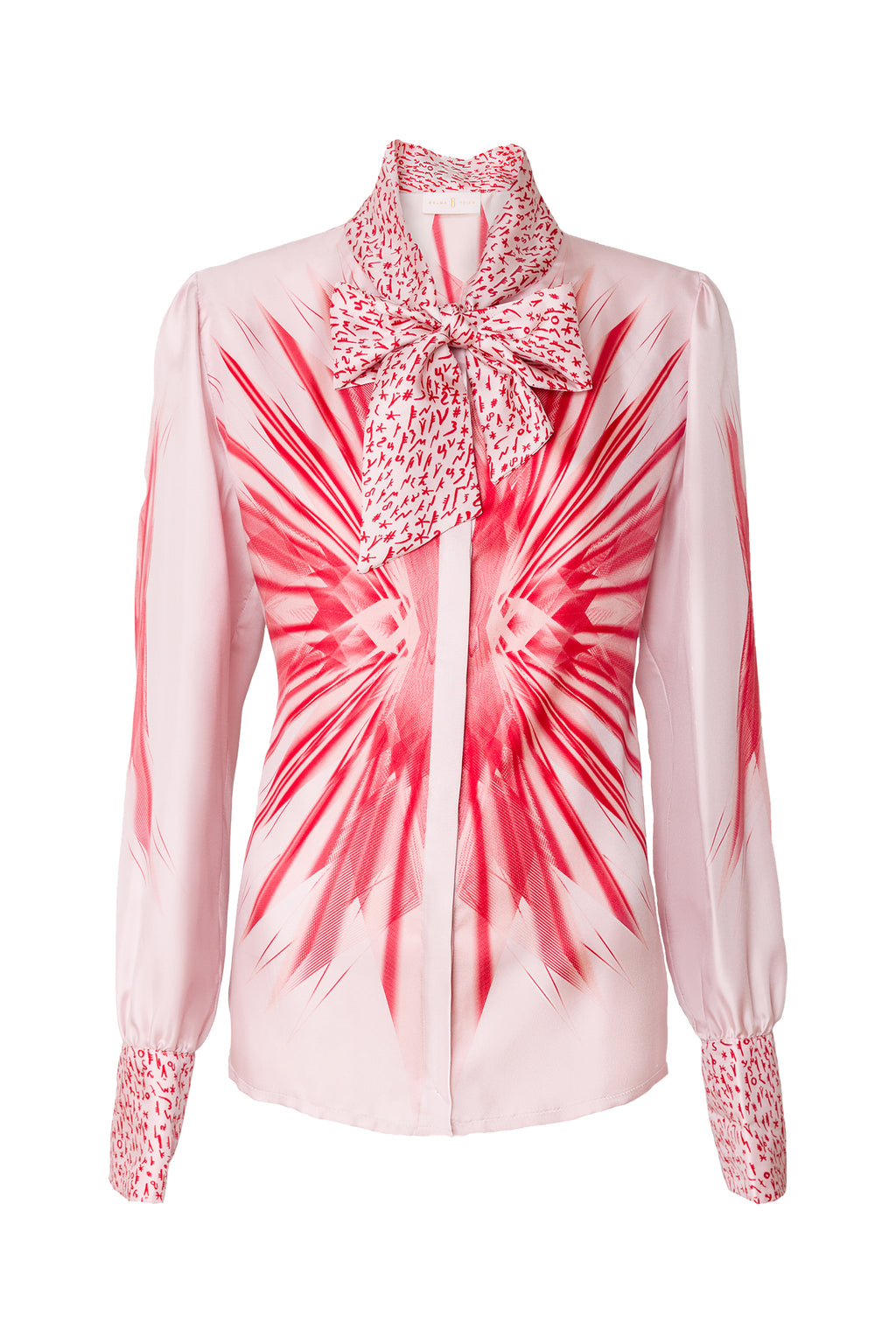 Red Pink Custom Design Print Silk Shirt – Belma Tvico